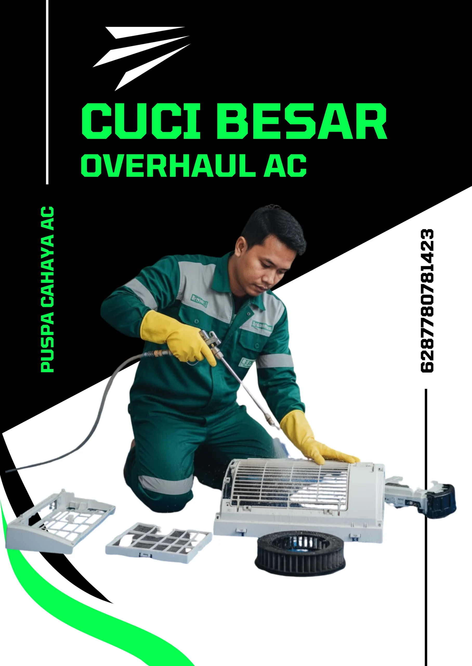 Cuci Besar / Overhaul AC Profesional - Puspa Cahaya AC